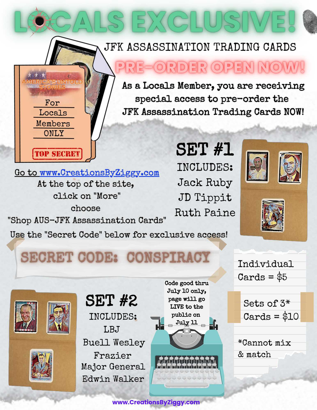 Shared post - JFK Assassination Trading Cards