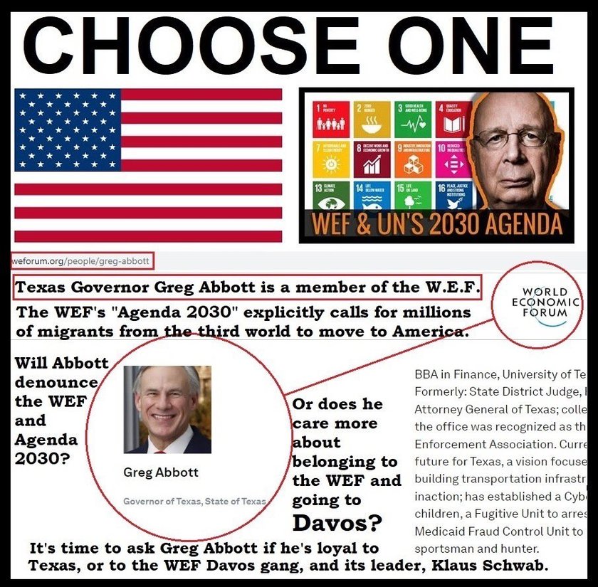 Shared post - Texas “Governor” Greg Abbott is WEF-party.