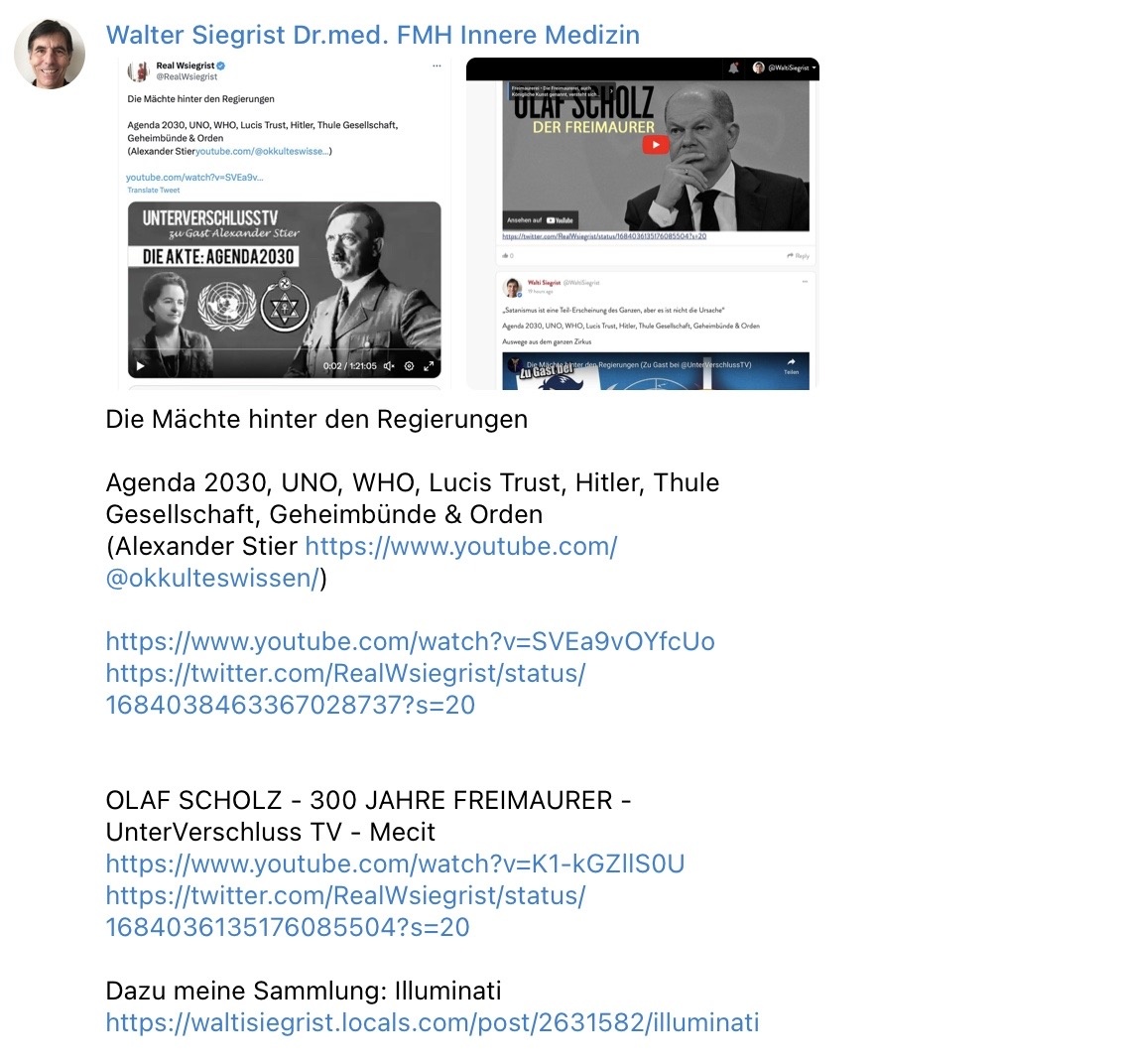 Shared post - Dr. med. Andreas Heisler: «Die Stimmung kippt ...